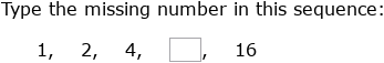 IXL - Complete a geometric number pattern (Grade 4 maths practice)