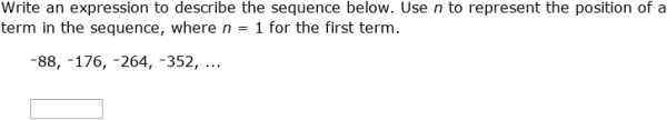 IXL - Write variable expressions for arithmetic sequences (Grade 10 maths practice)