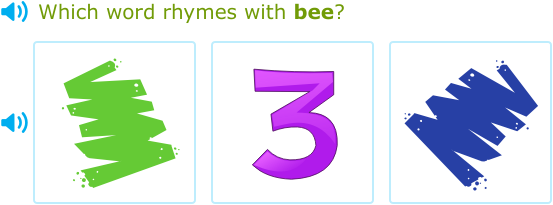 IXL - Choose the picture that rhymes with the word (Grade 1 English ...