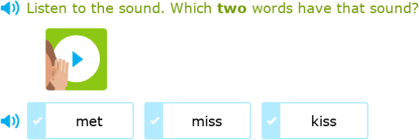 IXL - Which two words have the same ending? (Preschool English practice)