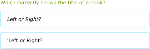 IXL - Formatting titles (Grade 6 English practice)