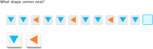IXL - Find the next shape in a repeating pattern (Grade 4 maths practice)