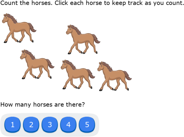 IXL - Learn to count - up to 5 (Preschool maths practice)