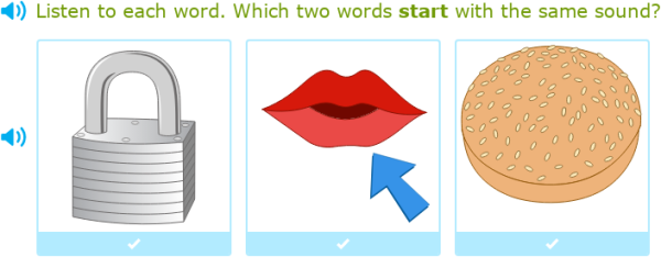 IXL - Which two words start with the same sound? (Preschool English ...