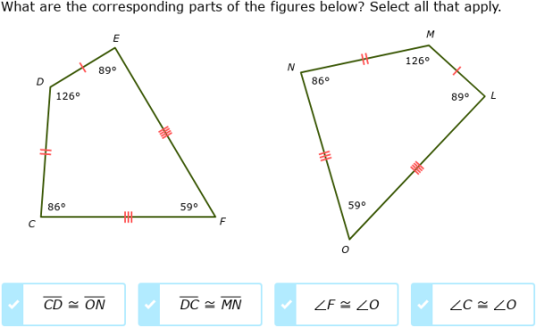 IXL - Congruence statements and corresponding parts (Grade 8 maths ...
