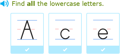 IXL - Find all the lowercase letters (Preschool English practice)