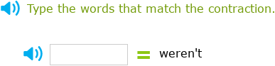 IXL - Form contractions with 'not' (Grade 2 English practice)