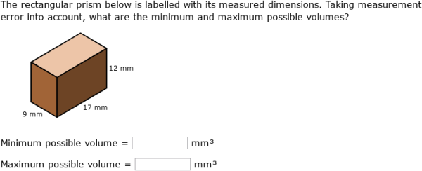 IXL - Minimum and maximum area and volume (Grade 9 maths practice)