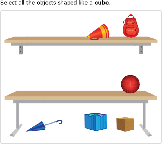 IXL - Shapes of everyday objects II (Reception maths practice)