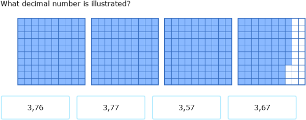 IXL - What decimal number is illustrated? (Grade 6 maths practice)