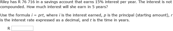 IXL - Simple interest (Grade 6 maths practice)