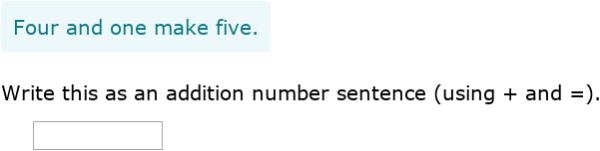 IXL - Write addition sentences (Reception maths practice)