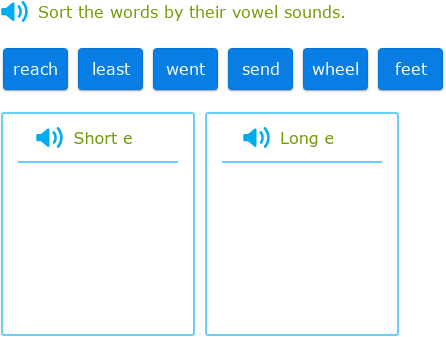 IXL - Use spelling patterns to sort long and short vowel words (Grade 3 ...
