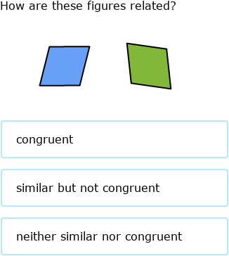 IXL - Identify congruent and similar figures (Grade 5 maths practice)