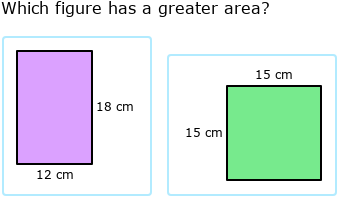 IXL - Compare area and perimeter of two rectangles (Grade 6 maths practice)