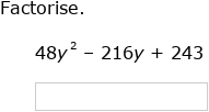 IXL - Factorise quadratics: perfect squares (Grade 9 maths practice)