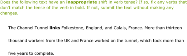IXL - Identify and correct inappropriate shifts in verb tense (Grade 10 ...