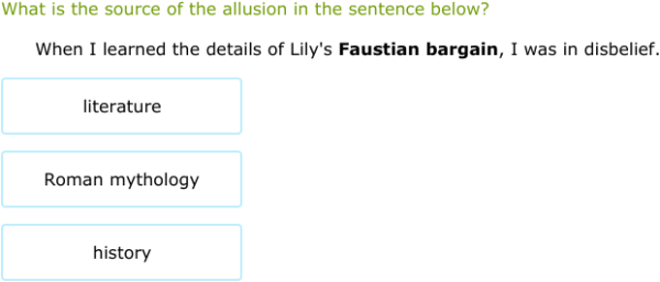 IXL - Recall the source of an allusion (Grade 12 English practice)