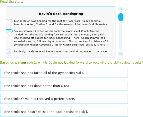IXL - Read realistic fiction (Grade 5 English practice)