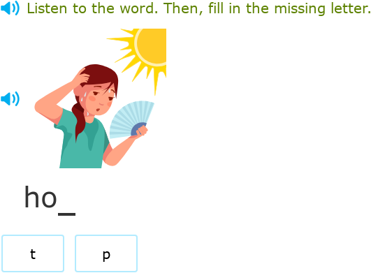 IXL - Complete the short o word (Reception English practice)