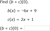 IXL - Composition of linear functions: find a value (Grade 11 maths practice)