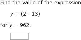IXL - Evaluate variable expressions (Grade 5 maths practice)