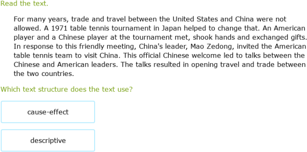 IXL - Identify text structures (Grade 4 English practice)