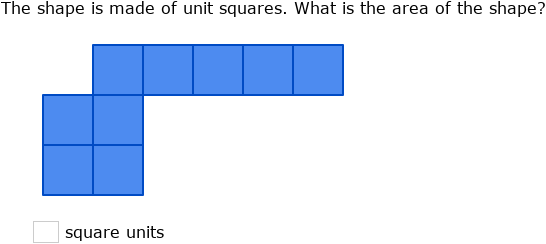 IXL - Area of figures made of unit squares (Grade 6 maths practice)