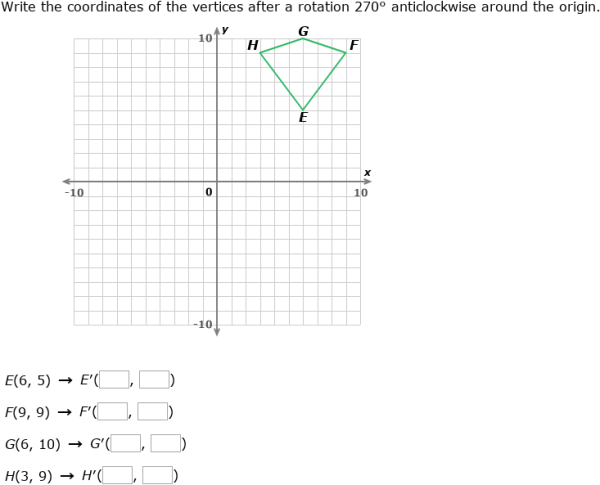 IXL - Rotations: find the coordinates (Grade 8 maths practice)