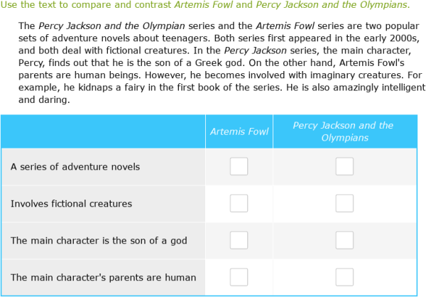 IXL - Compare and contrast in informational texts (Grade 5 English ...