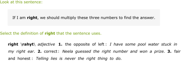 IXL - Use dictionary definitions (Grade 6 English practice)