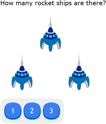 IXL - Count objects - up to 3 (Preschool maths practice)