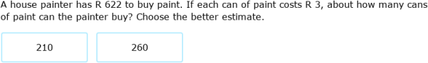 IXL - Estimate quotients: word problems (Grade 4 maths practice)