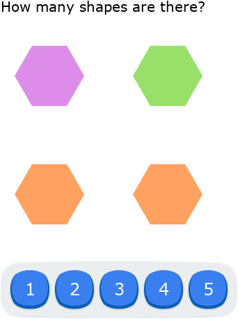 IXL - Count shapes - up to 5 (Preschool maths practice)