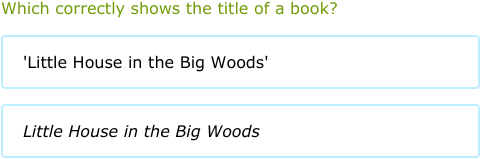 IXL - Formatting titles (Grade 5 English practice)