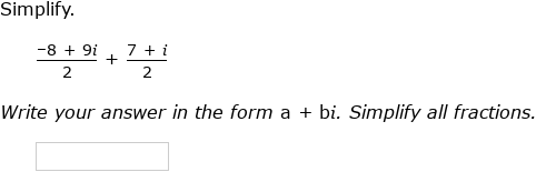 IXL - Add and subtract complex numbers (Grade 11 maths practice)
