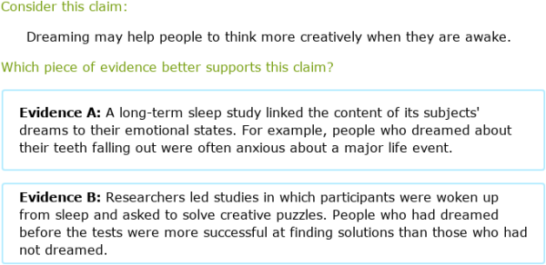 IXL - Identify stronger and weaker evidence to support a claim (Grade ...