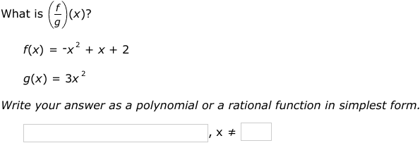 IXL - Divide functions (Grade 11 maths practice)