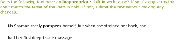 IXL - Identify and correct inappropriate shifts in verb tense (Grade 9 ...