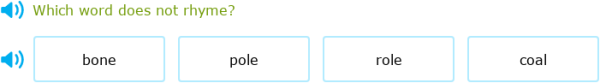 IXL - Which word does not rhyme? (Grade 2 English practice)