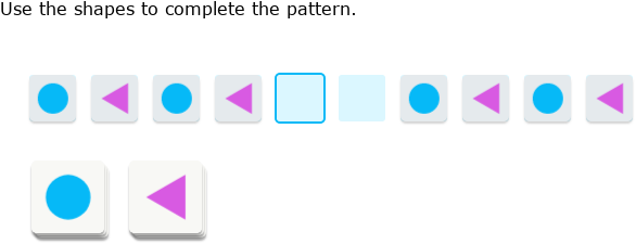 IXL - Complete a repeating pattern (Grade 4 maths practice)