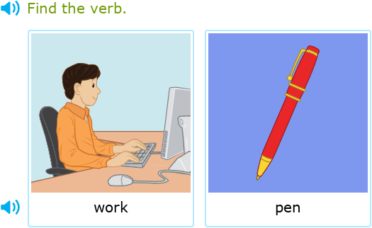IXL - Find the action verb with images (Reception English practice)