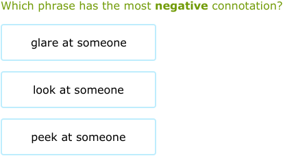 IXL - Positive and negative connotation (Grade 3 English practice)