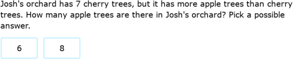 IXL - Comparison word problems (Grade 1 maths practice)