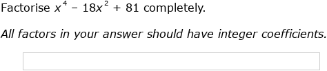 IXL - Factorise using a quadratic pattern (Grade 12 maths practice)