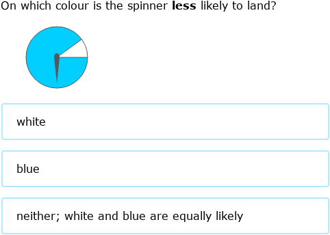 IXL - More, less and equally likely (Grade 2 maths practice)