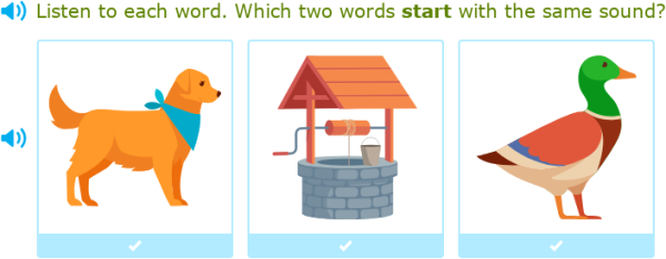 IXL - Which two words start with the same sound? (Preschool English ...