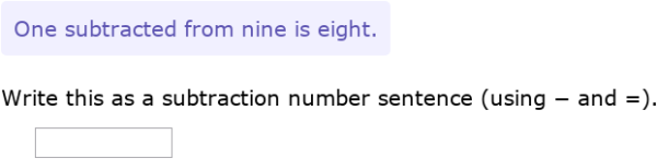 IXL - Write subtraction sentences (Reception maths practice)