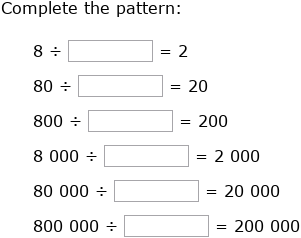 IXL - Division patterns over increasing place values (Grade 3 maths practice)