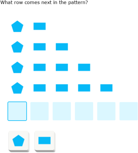 IXL - Find the next row in a growing pattern (Grade 3 maths practice)